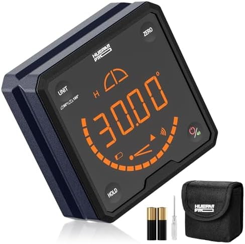HueparPro Digital Angle Gauge Angle Finder Level with V-Groove Magnetic ...