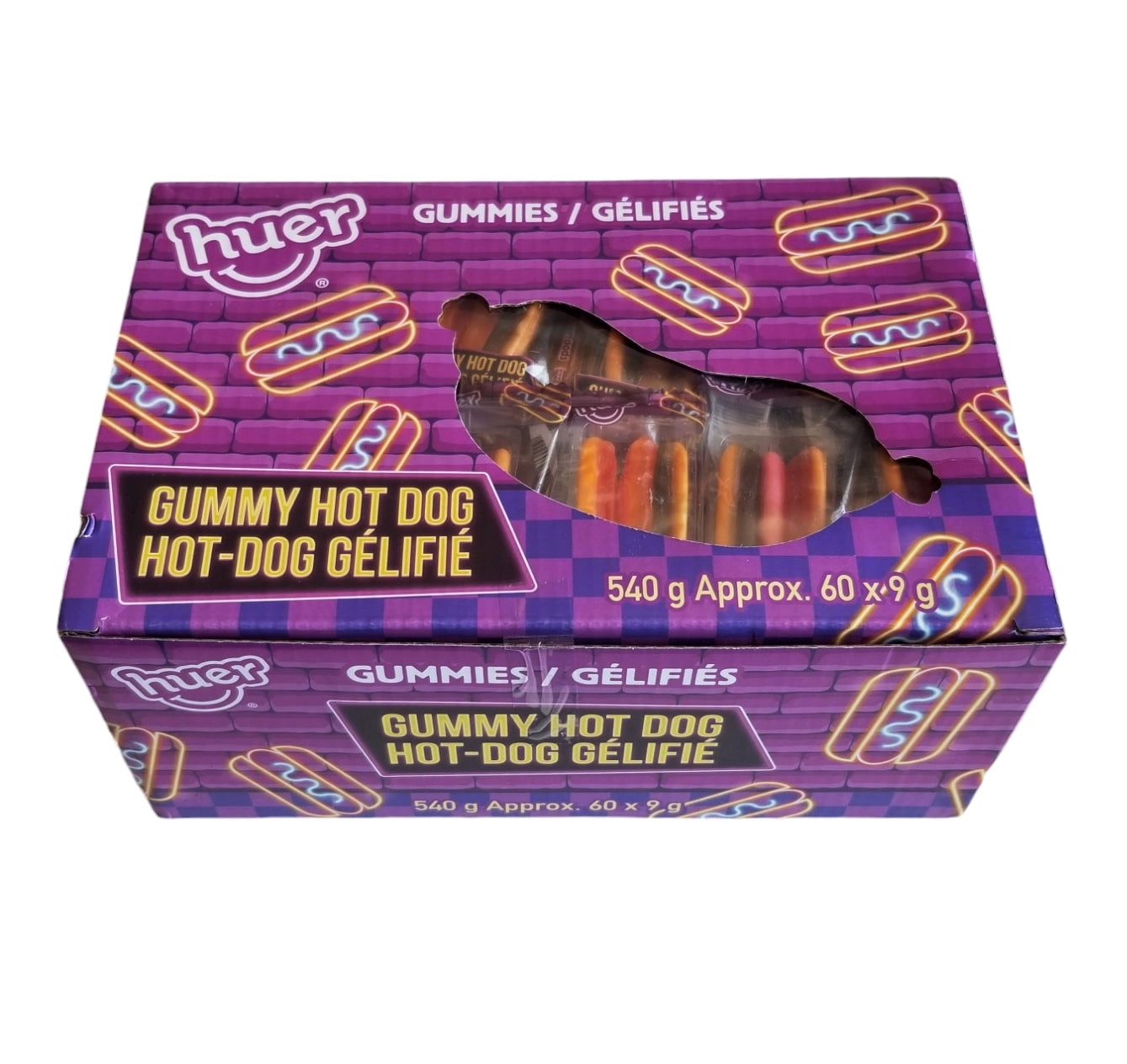 Huer Gummy Hot Dogs, 60 Individually Wrapped Gummies, 540g/19 oz ...