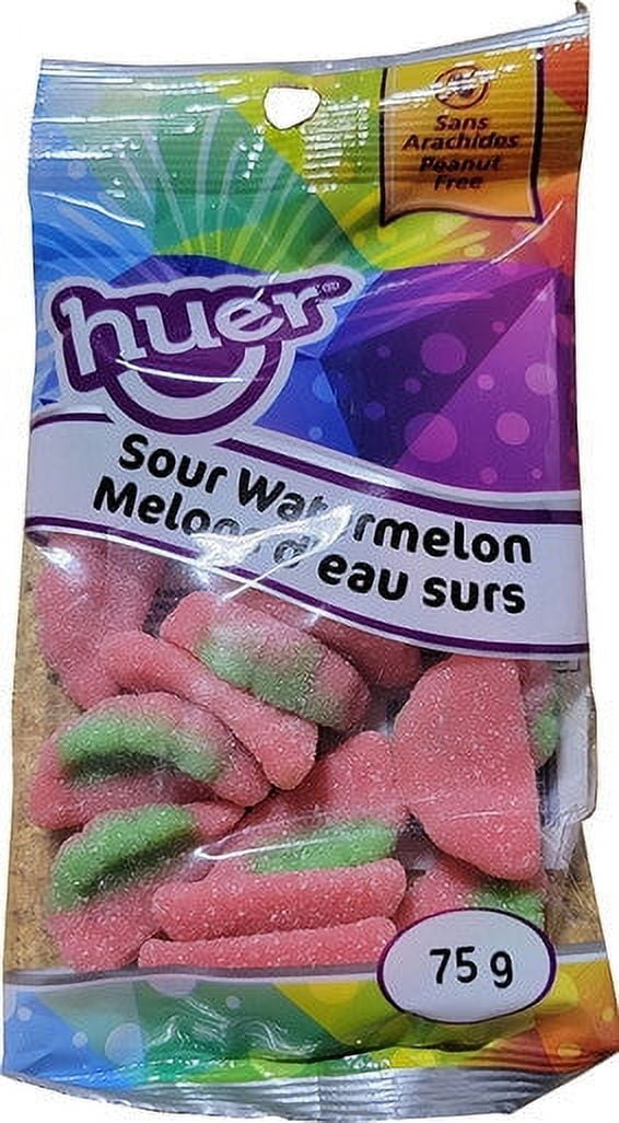 Huer Sour Watermelon Gummy Candy, 75g/2.6 oz - Walmart.com