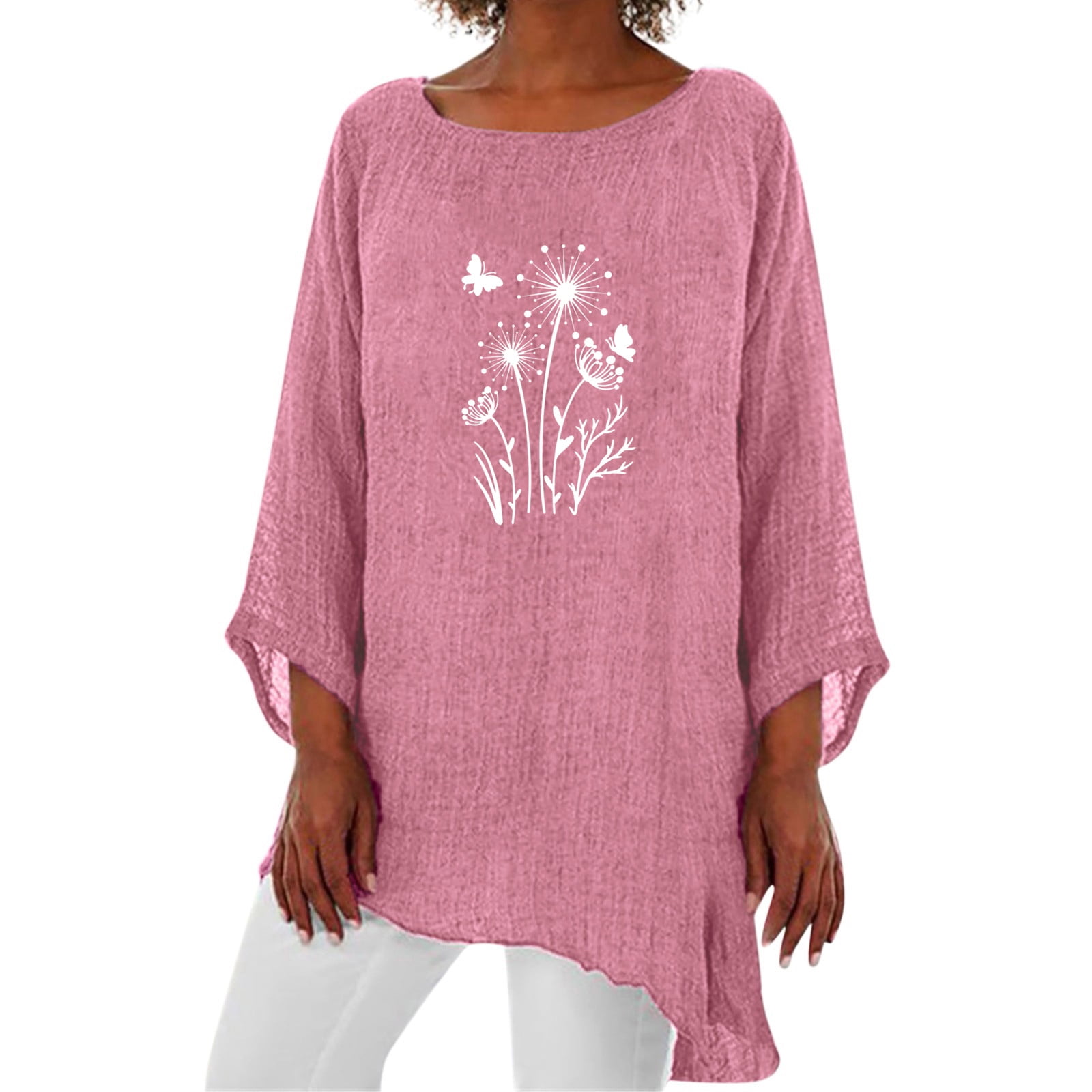 Huesdet 3/4 Sleeve Tops for Women Summer Blouses for Women Fashion ...