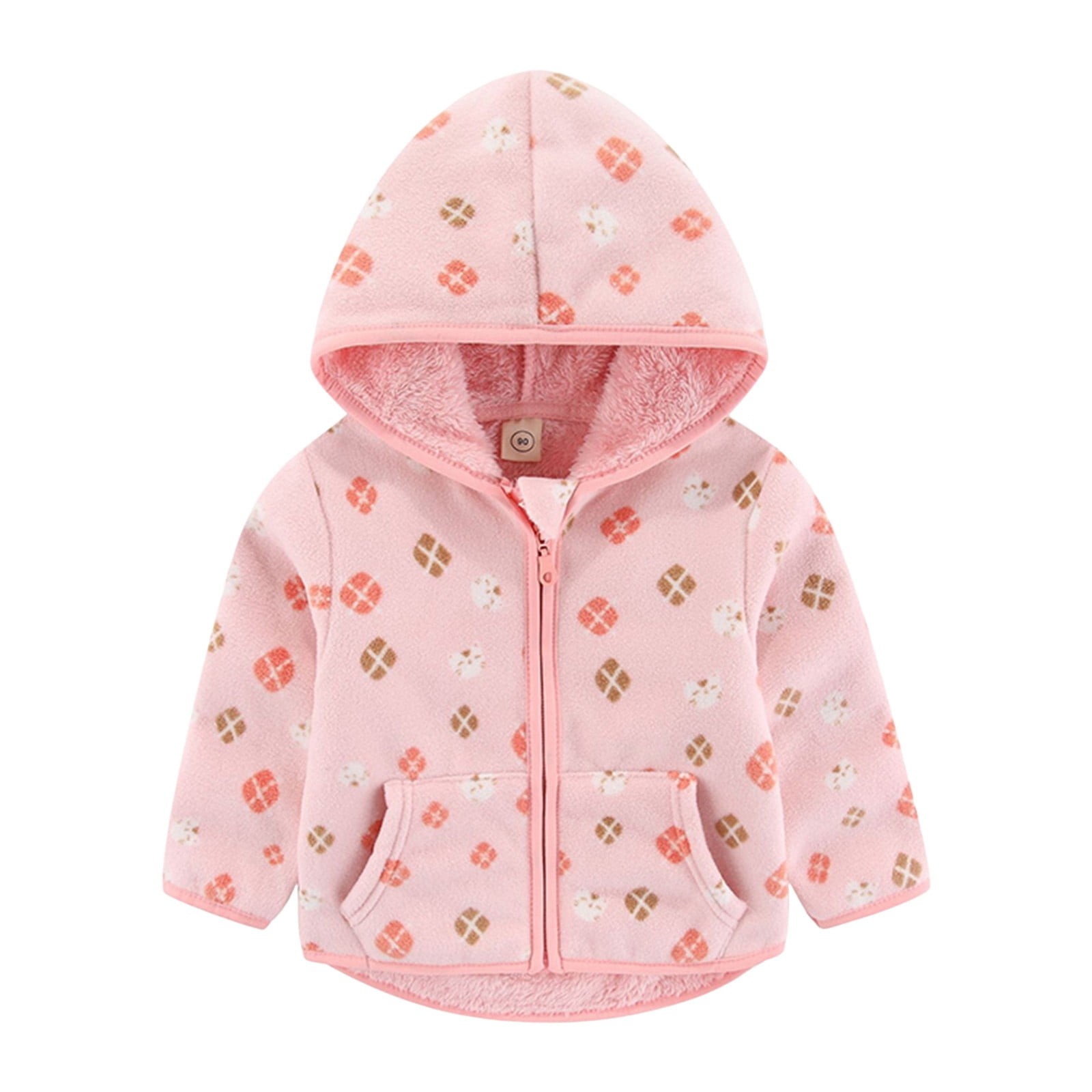 Huesdet Baby Toddler Boys Girls Fleece Jacket with Hood Zip Up Cute Bear Coats for Boys Girls ...