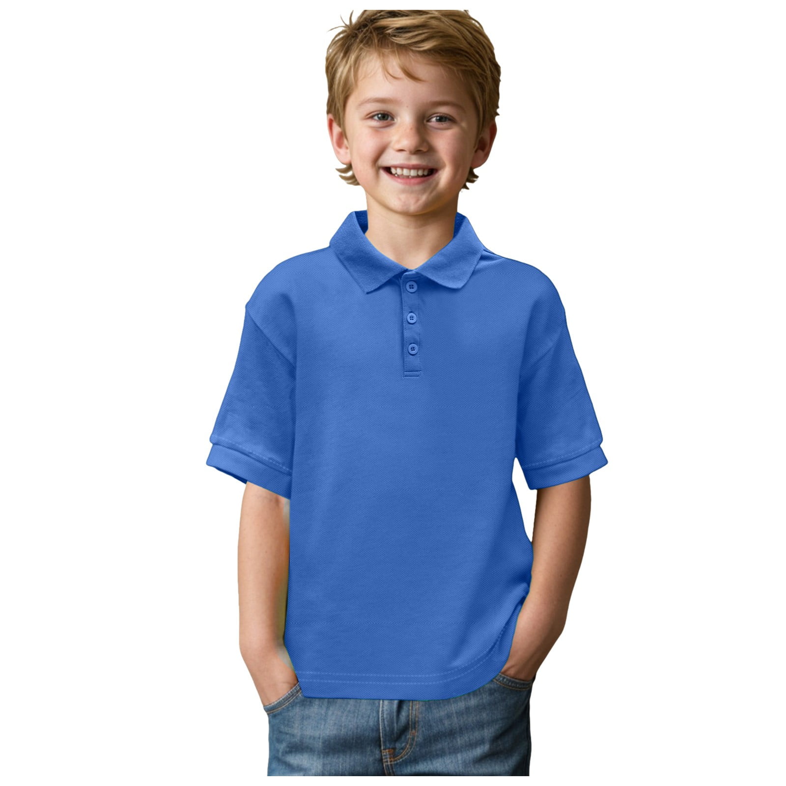 Huesdet Boys Polo Shirt Uniform School Polo Shirts for Boys Multiple ...