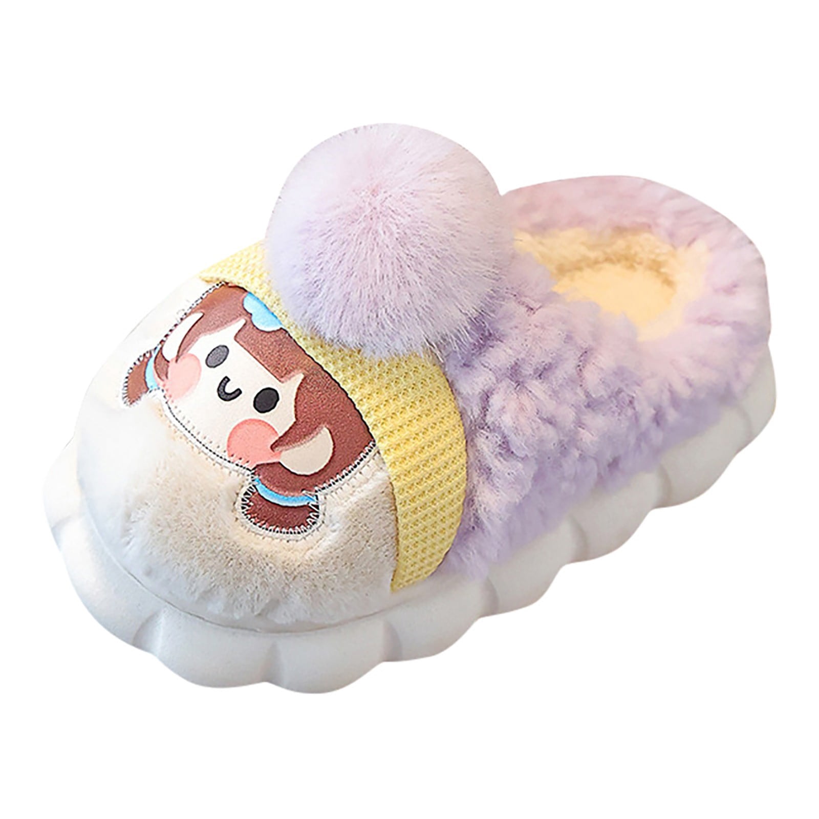 Huesdet Girls Unicorn Slippers for Toddler Kid Comfortable Wave-like ...