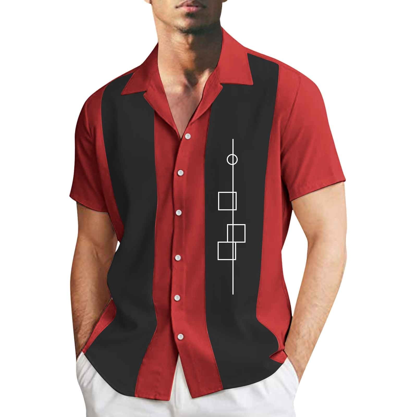 Huesdet Men's Casual Button Up Shirts Short Sleeve Summer Untucked ...