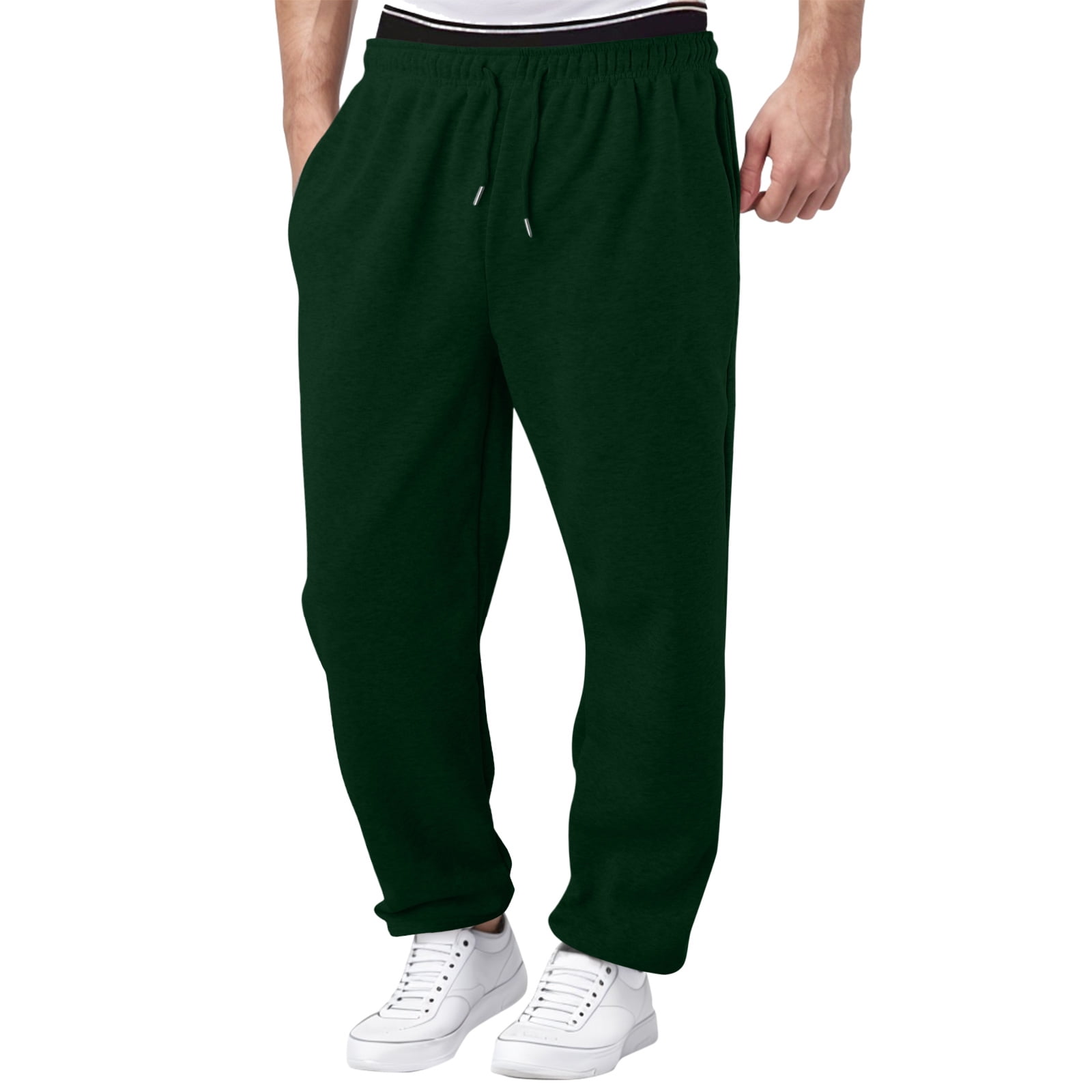 Huesdet Mens Elastic Waist Pants for Seniors High Stretch Expandable ...