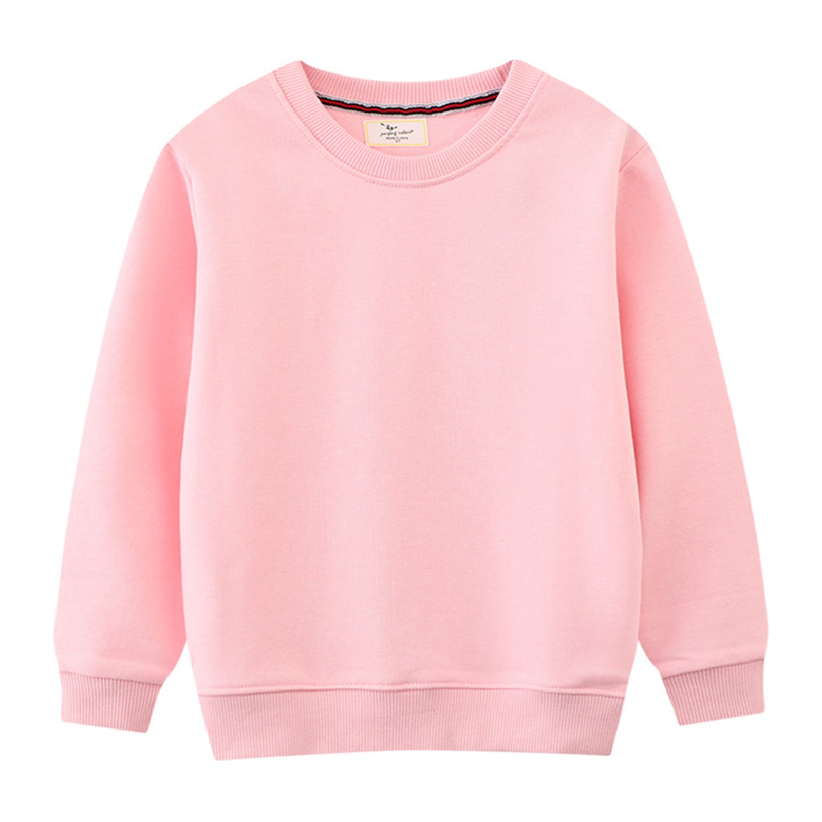 Huesdet Sweatshirt Kids Crewneck Long Sleeve Fleece Sweatshirt Pullover ...