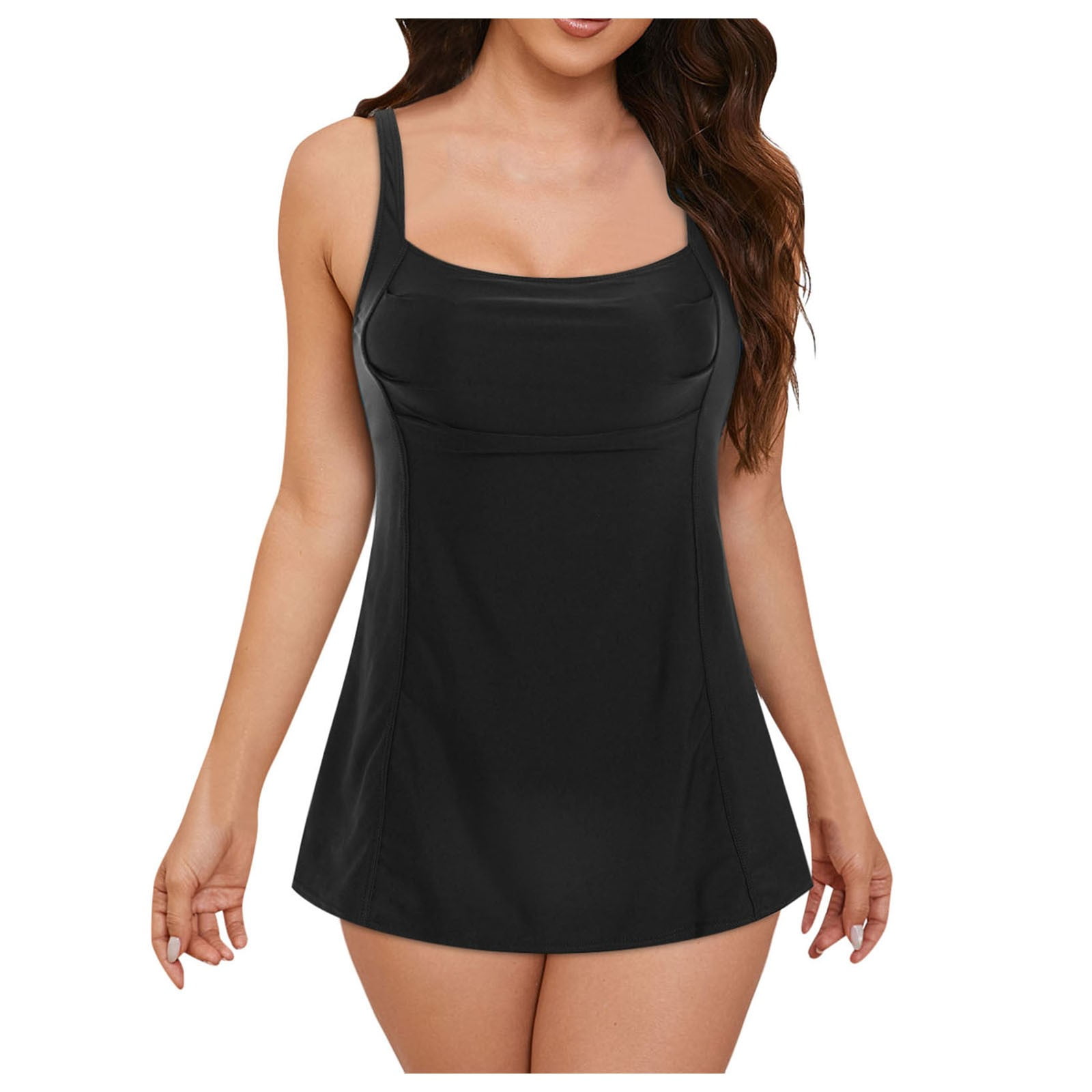 Huesdet Women One Piece Swimsuit Crisscross Back Bathing Suit Tummy ...