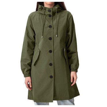 33,000ft Women's Waterproof Softshell Long Rain Jacket with Hood Fleece ...