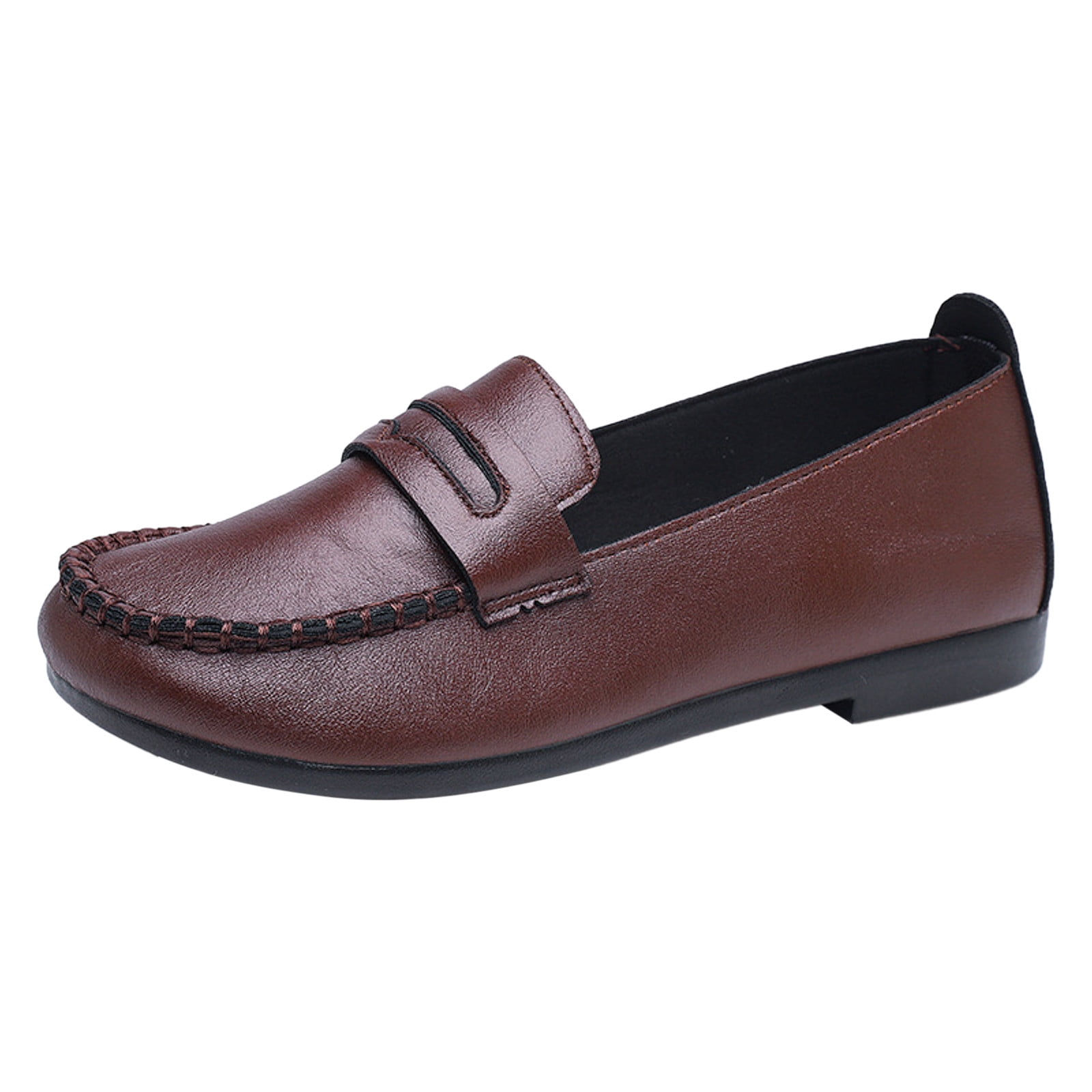 Huesdet Women's Loafers Slip On Lug Sole Penny Loafer Comfort Casual ...