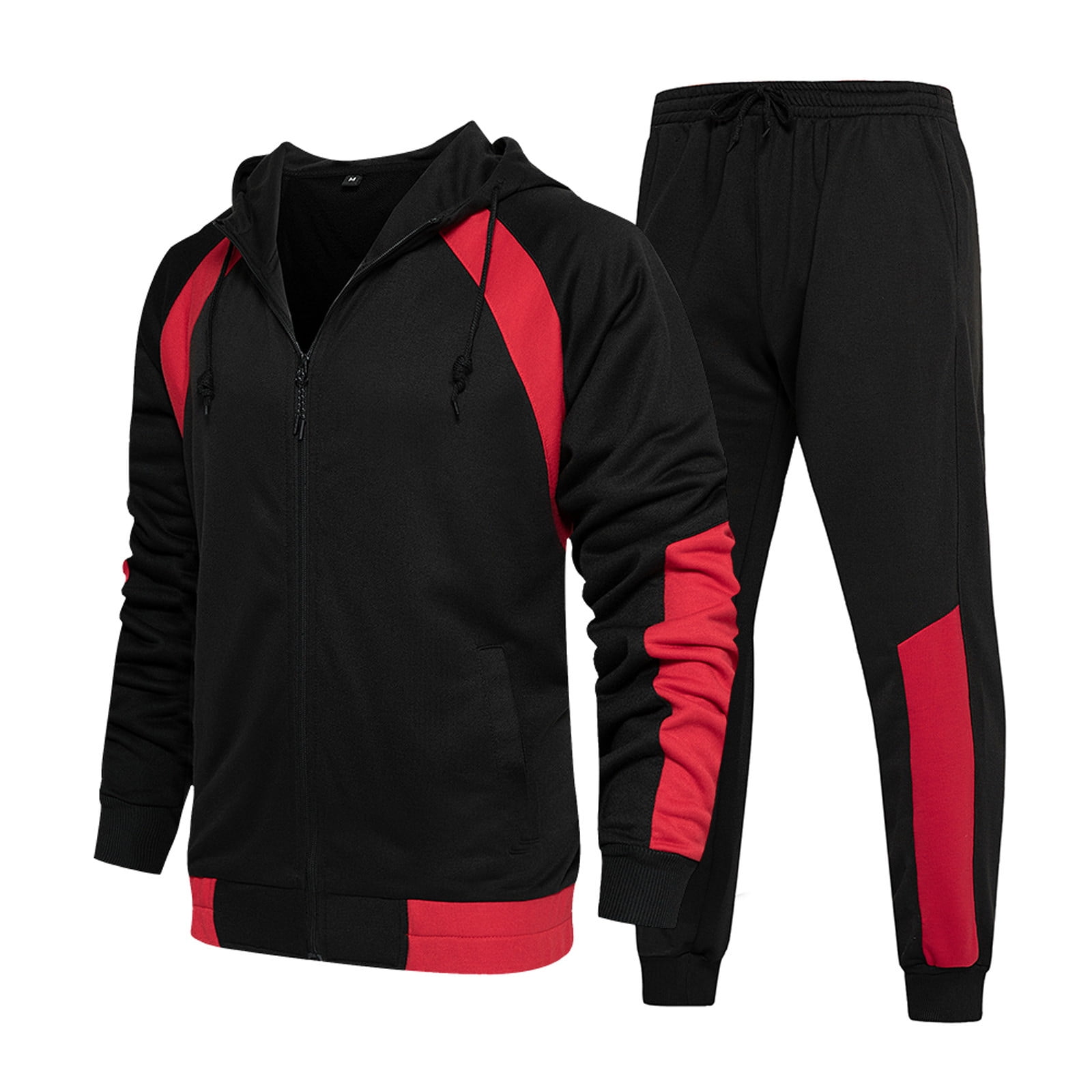 Huesdet Zip Up Track Suit Comfy Jogger Set Outfits Men Pants Sets Sport ...