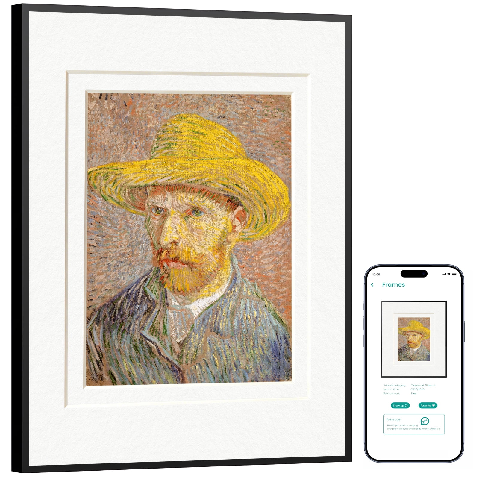 Huessen ePaper Wall Art Decor Digital Frame, Wall Art for Home & Office ...