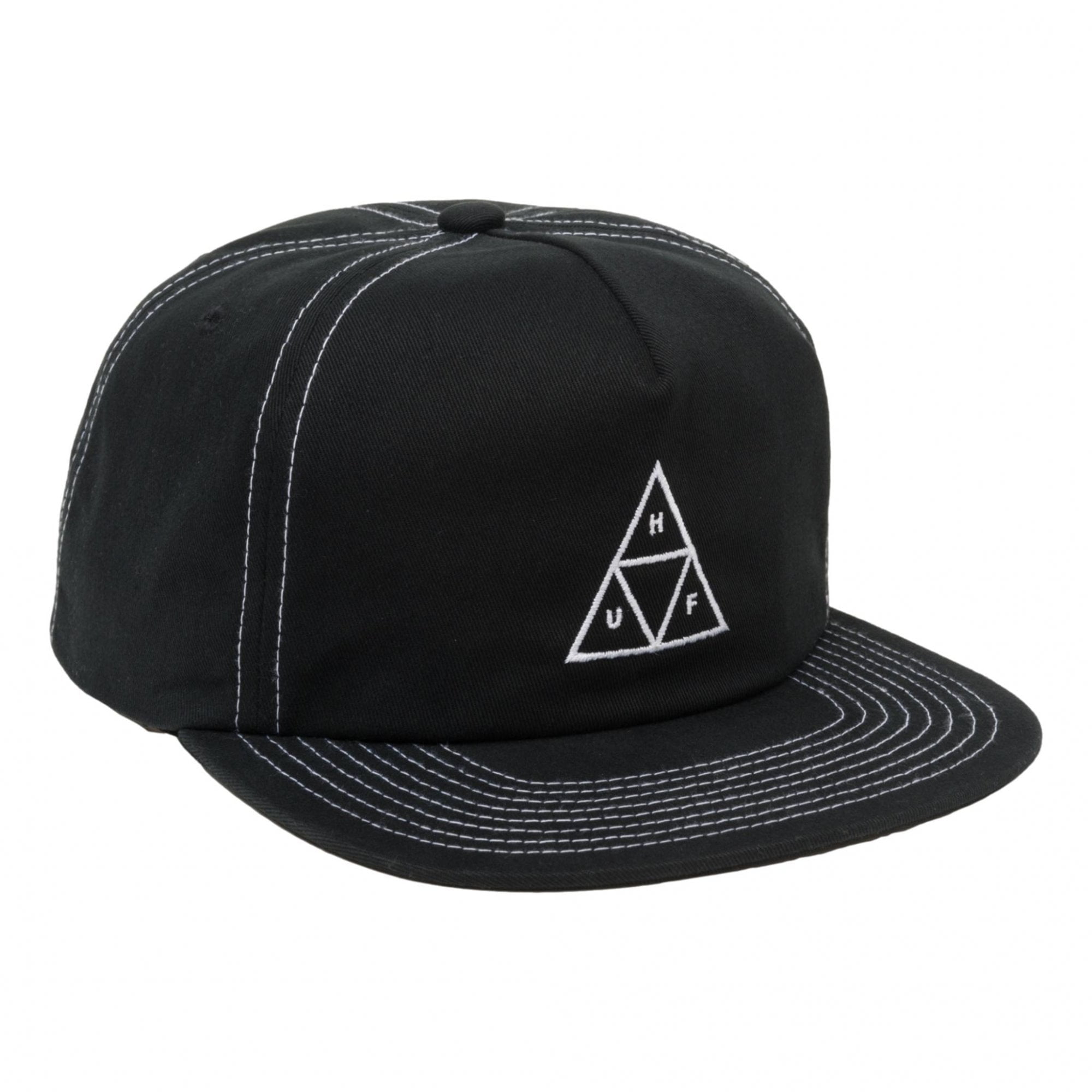 Huf Set Triple Triangle Snapback Cap - Black / White - Walmart.com