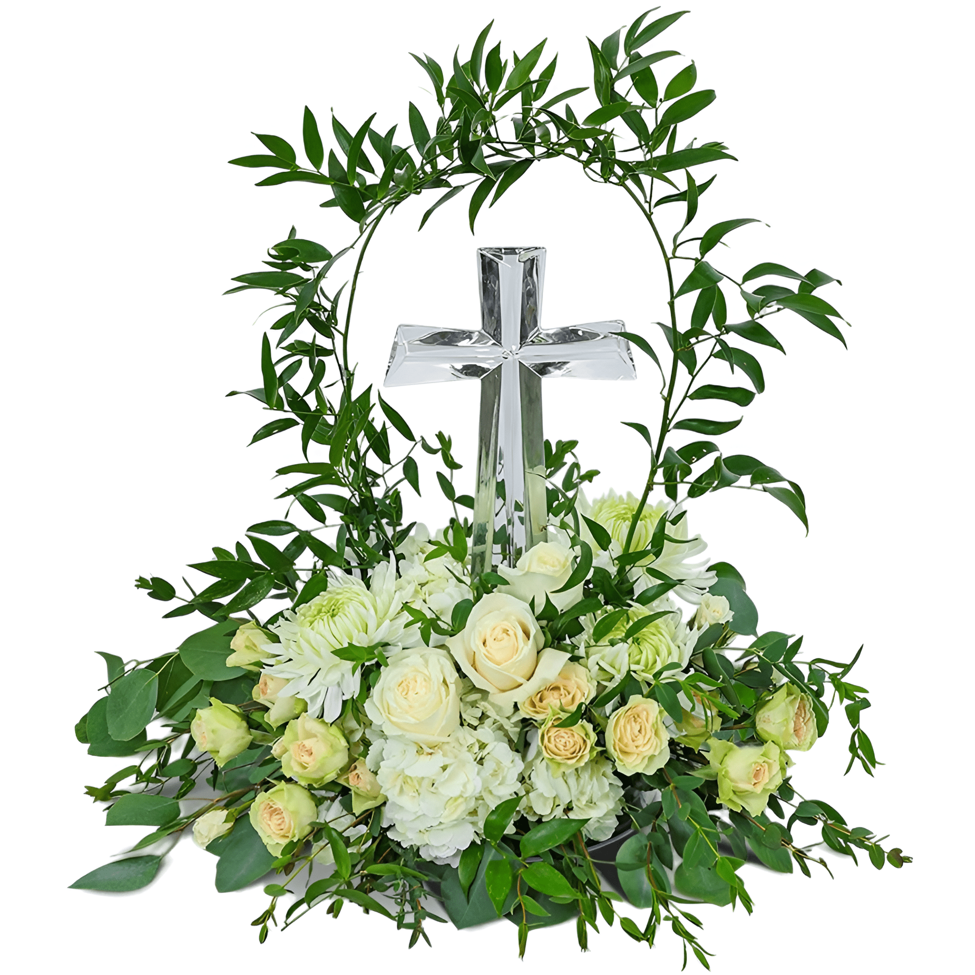 Huff's Flowers Shelter My Love with Crystal Cross Keepsake - Walmart.com