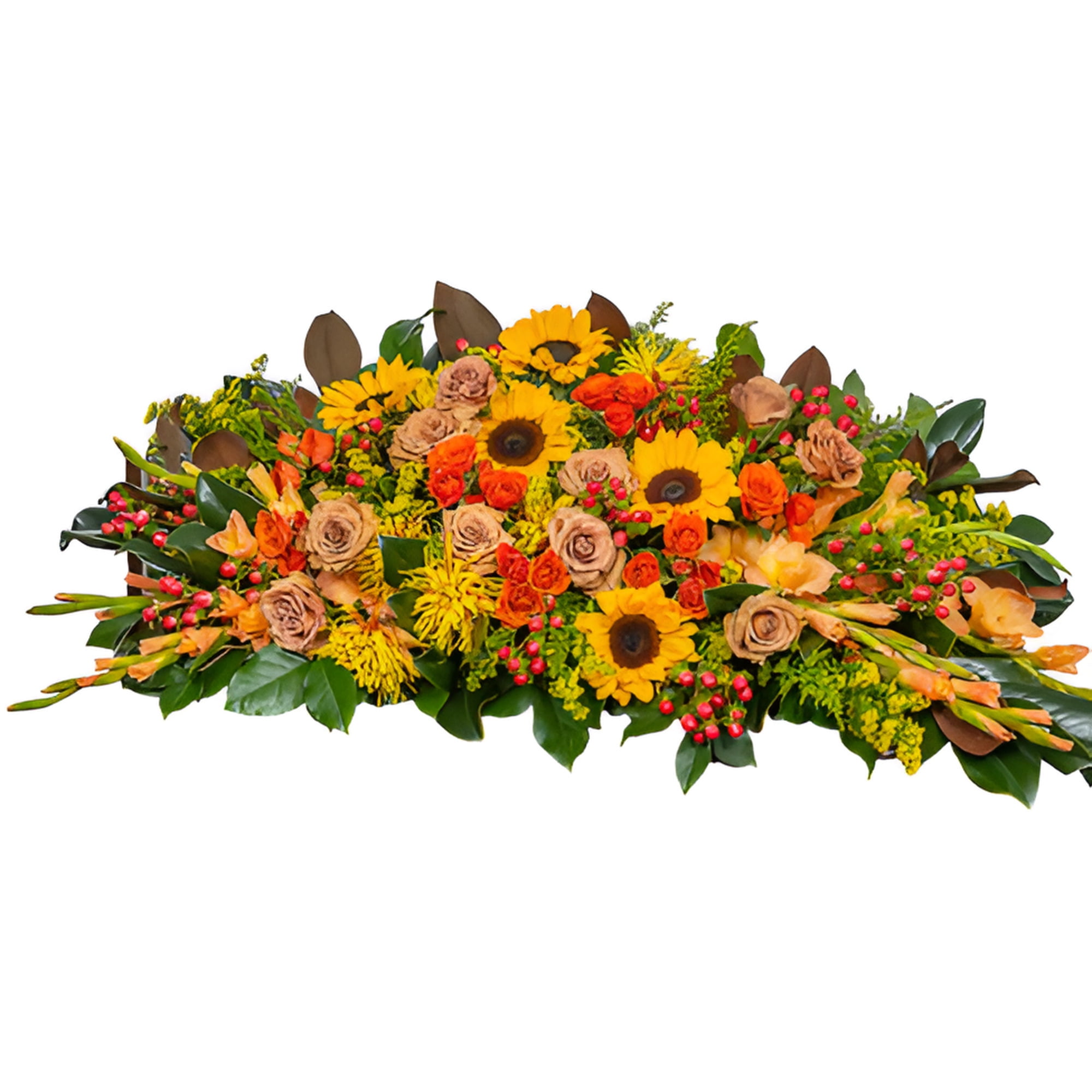 Huff's Flowers Sunset Serenade Casket Spray - Walmart.com