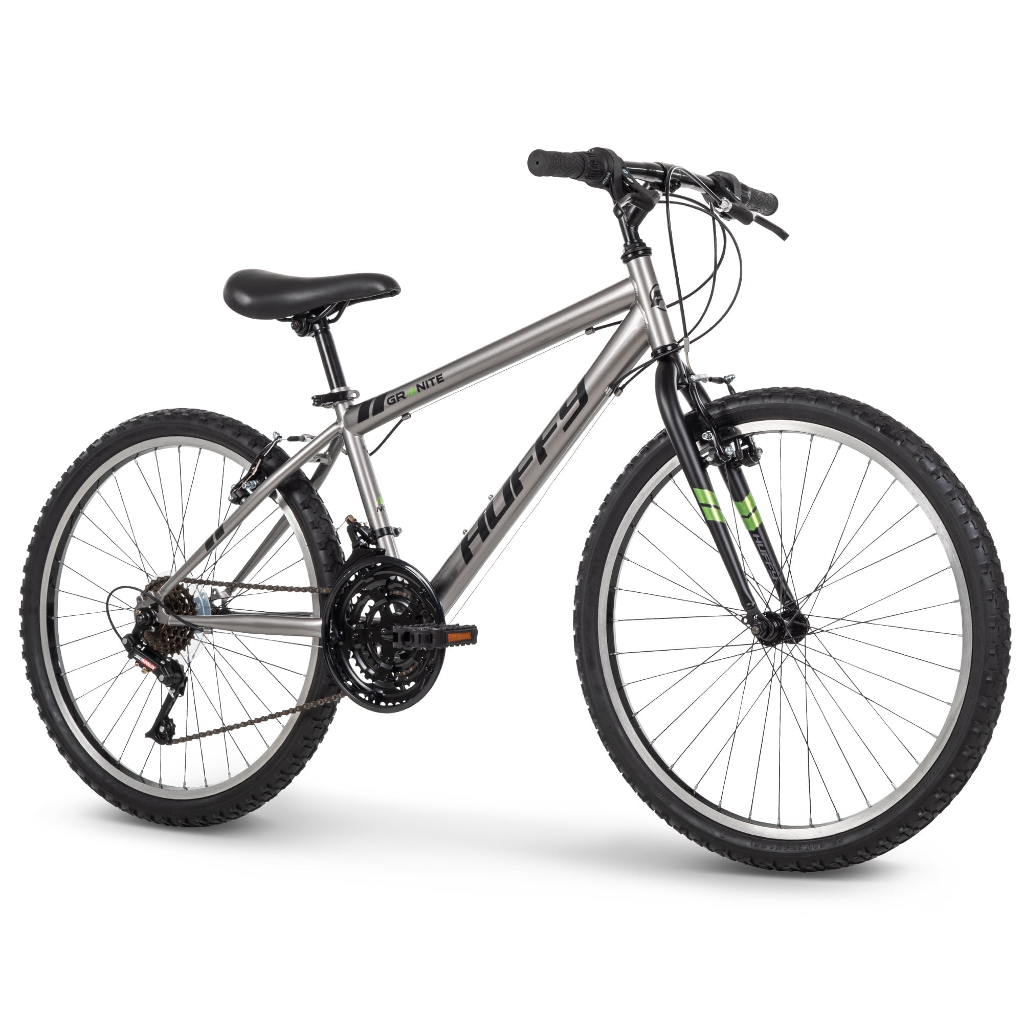 Huffy 24" Granite Mountain Bike, Fits Riders 58" - 70", 15-Speeds, Gray, Adult, Boy's - Walmart.com