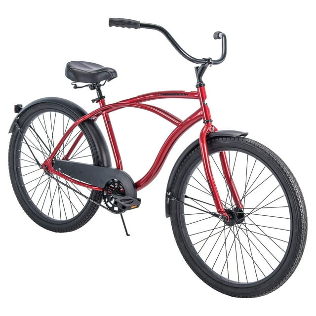 "Huffy Adult 26"" Cranbrook Beach Cruiser Comfort Bike for Men, Red ...