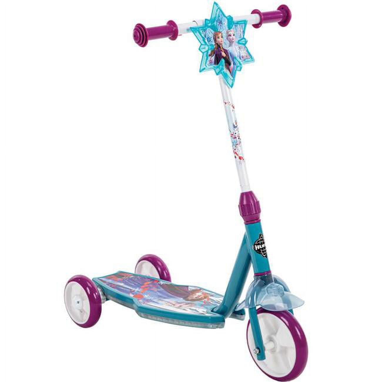Huffy 28431 Disney Frozen ll Electro-Light Kids Scooter, Elsa 3-Wheel ...