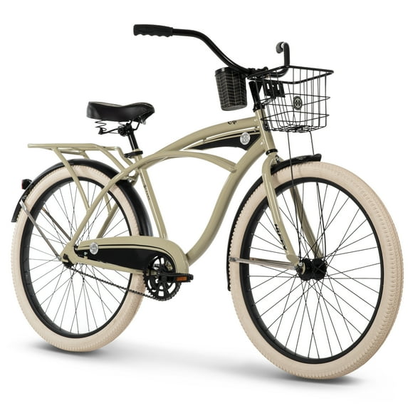 Huffy Deluxe Cruiser Bike, 26" Wheels, Storage Features, Tan - Walmart.com