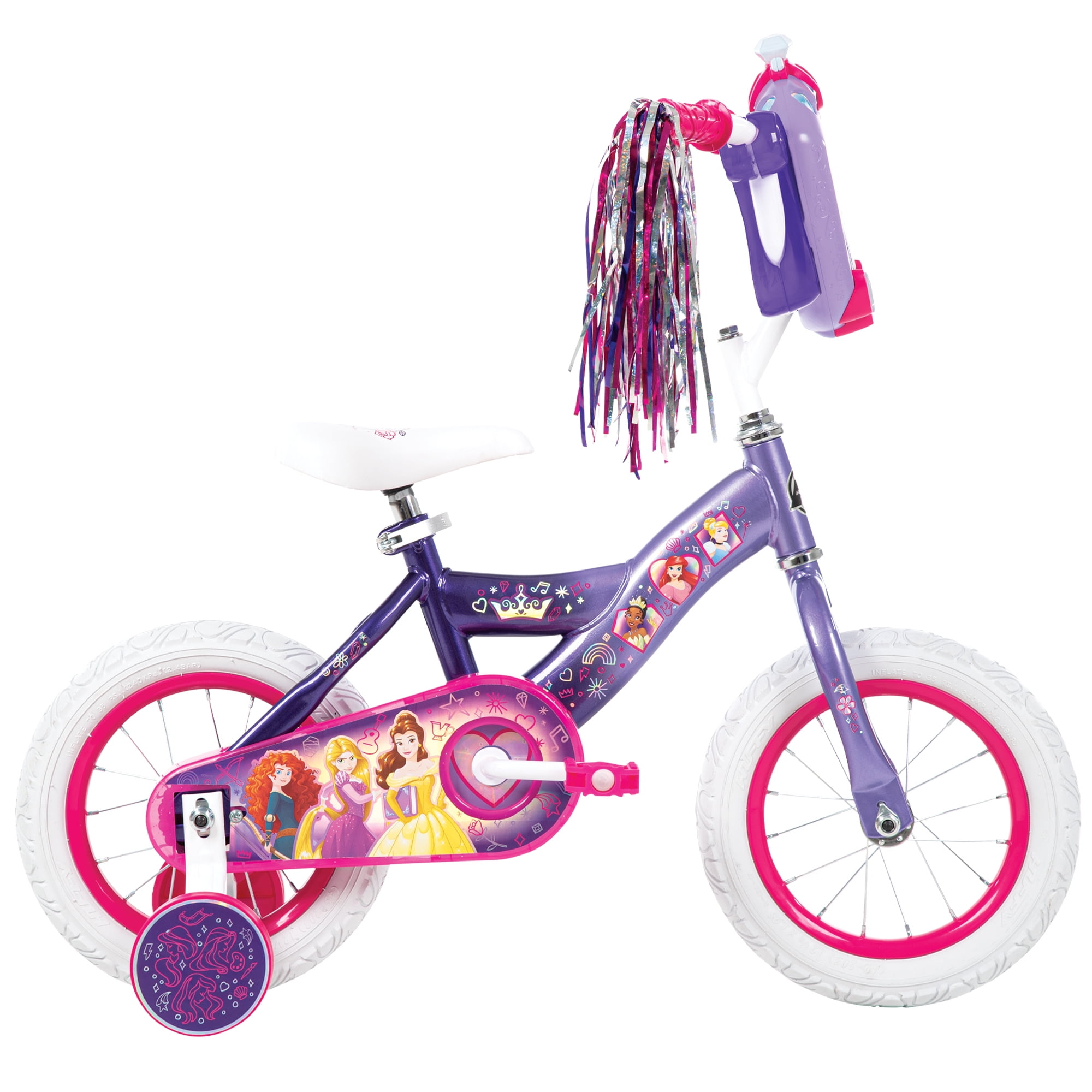 Huffy 12” Disney Princess Kids’ Bike, Fits Riders 37”-42”, Purple ...