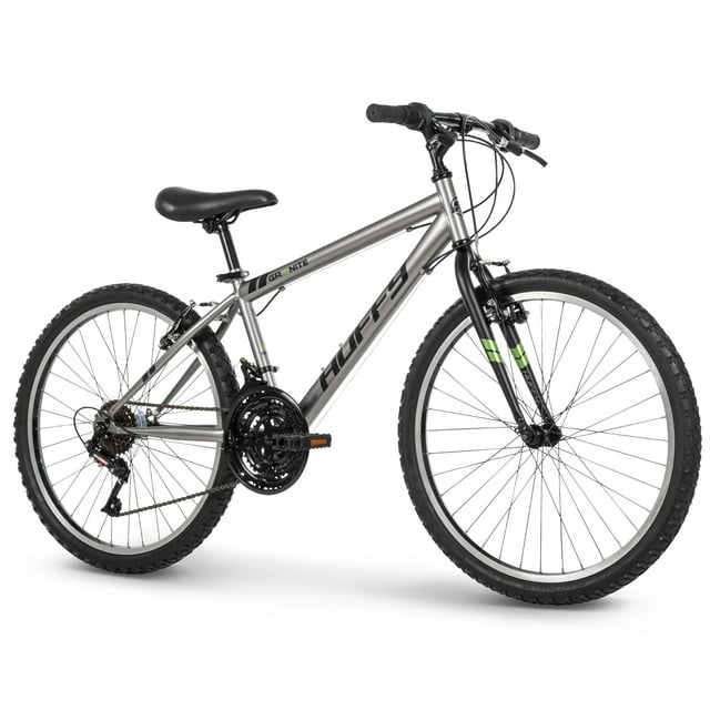 Huffy Granite 24-inch Boys' 15-Speed Hardtail Mountain Bike, Grey - Walmart.com