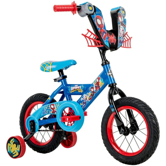 Huffy Kids' Spiderman Bicycle - 12 Inch Marvel Spidey and His Amazing Friends, Toddler Bike with ...