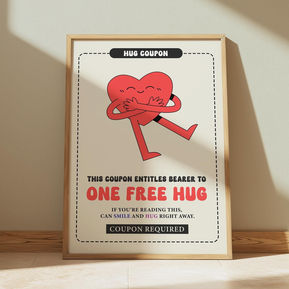 Hug Coupon Poster, Dopamine Poster, Funky Wall Art, Y2K Room Decor ...