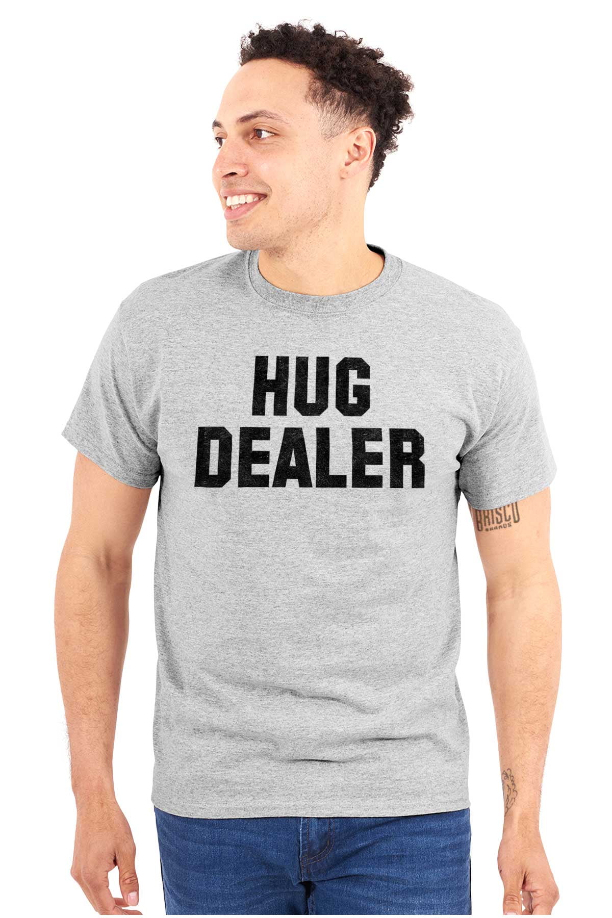 Hug Dealer Cute Hugging Kindness Pun Men's Graphic T Shirt Tees Brisco ...