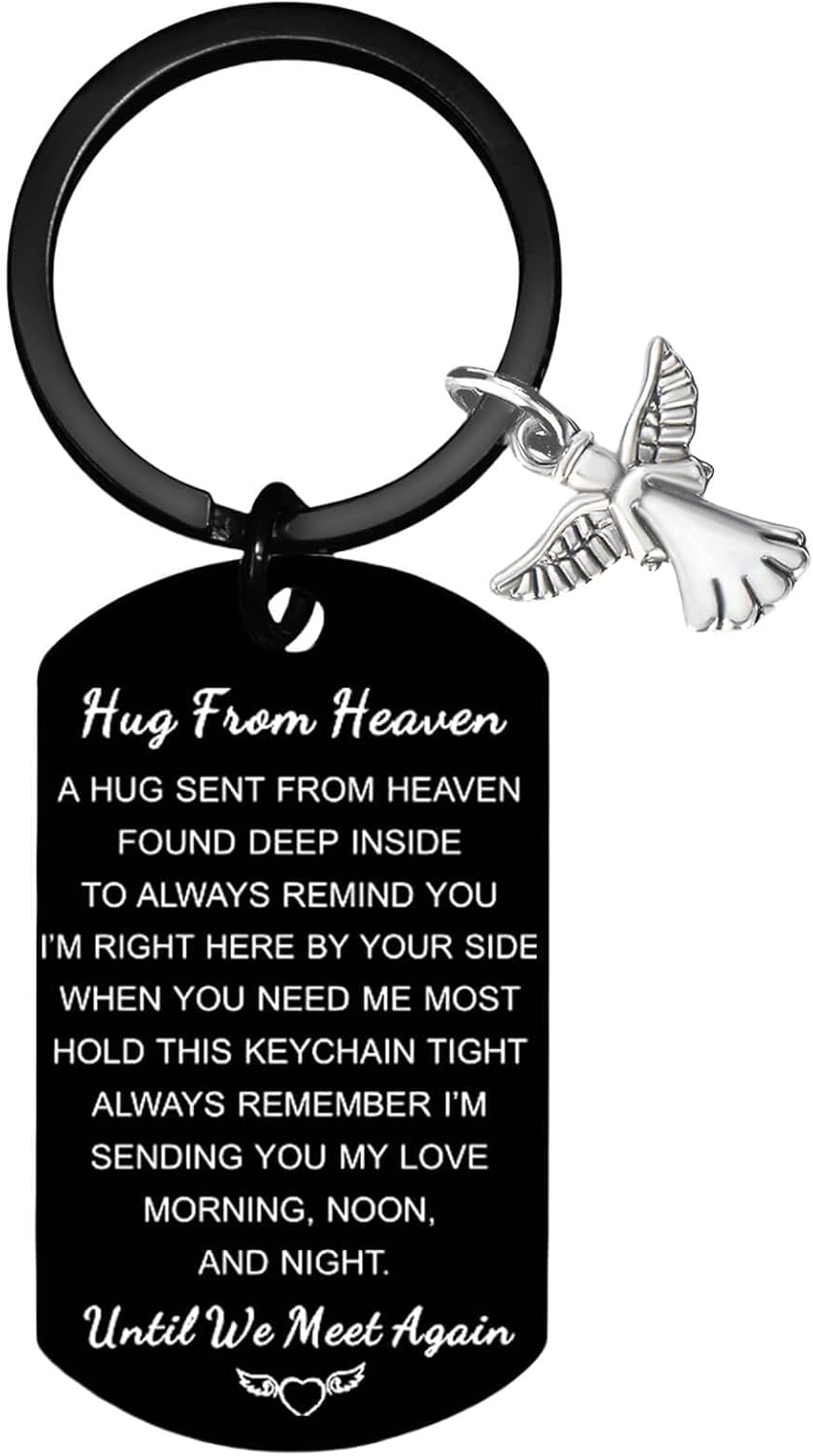 Hug From Heaven Keychain Sympathy Gifts for Loss of Mom Dad Loved One ...