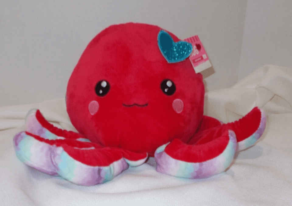 Hug Fun Plush Valentine Easter Octopus Red Multicolor Tentacles 11 ...