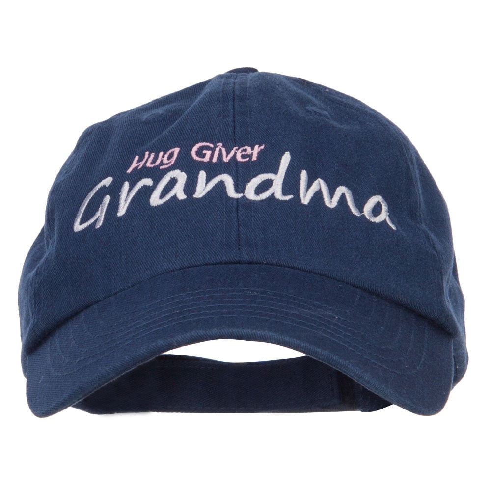 Hug Giver Grandma Embroidered Low Cap - Navy OSFM - Walmart.com