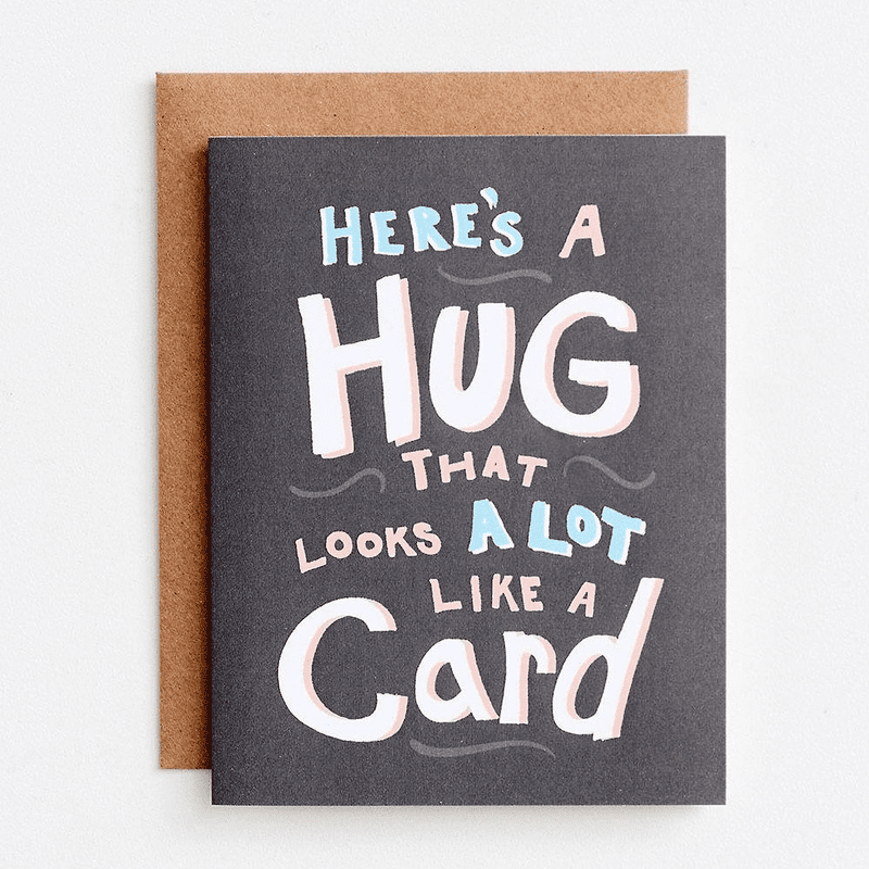 Hug Greeting Card – "Here's a Hug That Looks a Lot Like a Card" – Blank ...