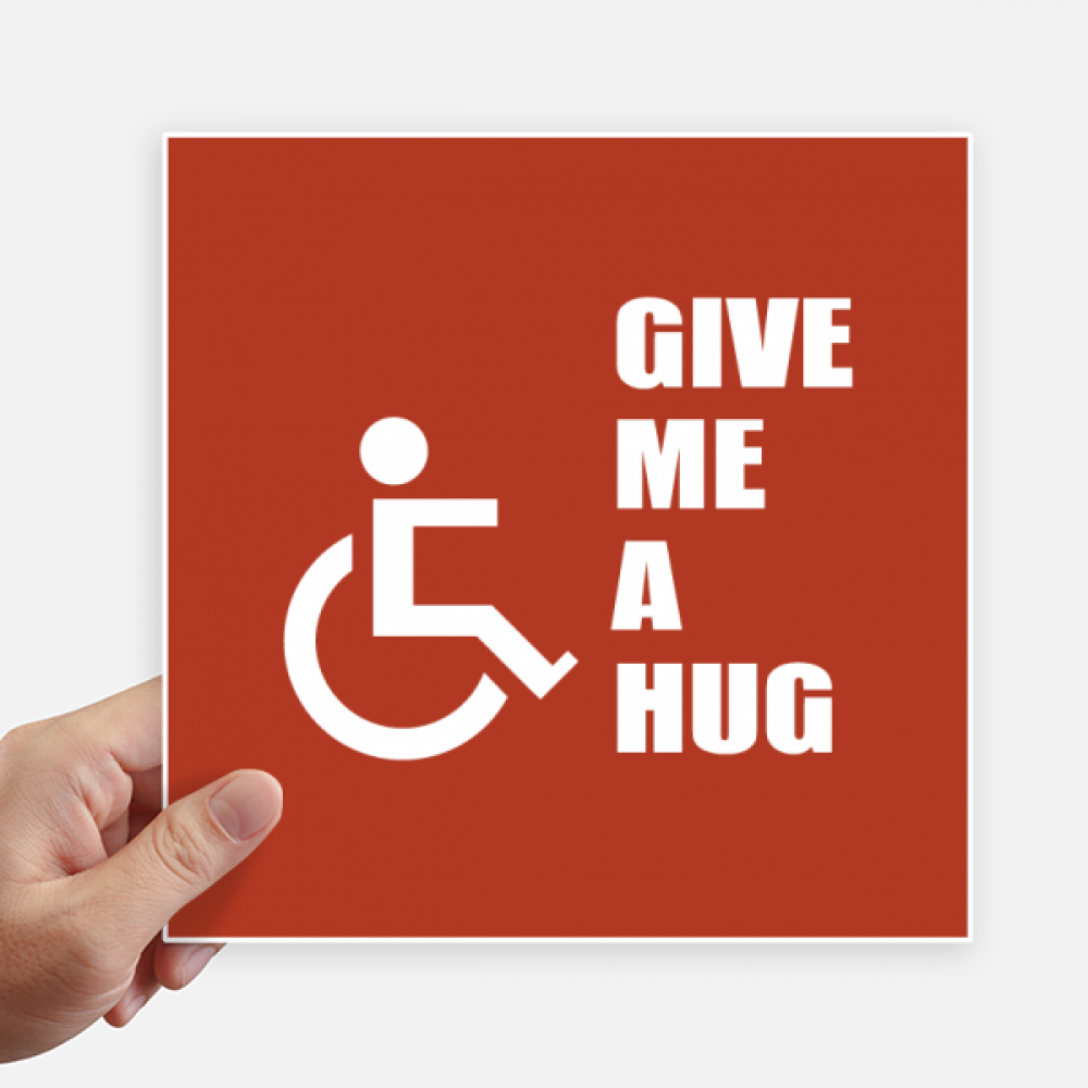 Hug Help Body Disability Lucky Sticker Tags Wall Picture Laptop Decal ...