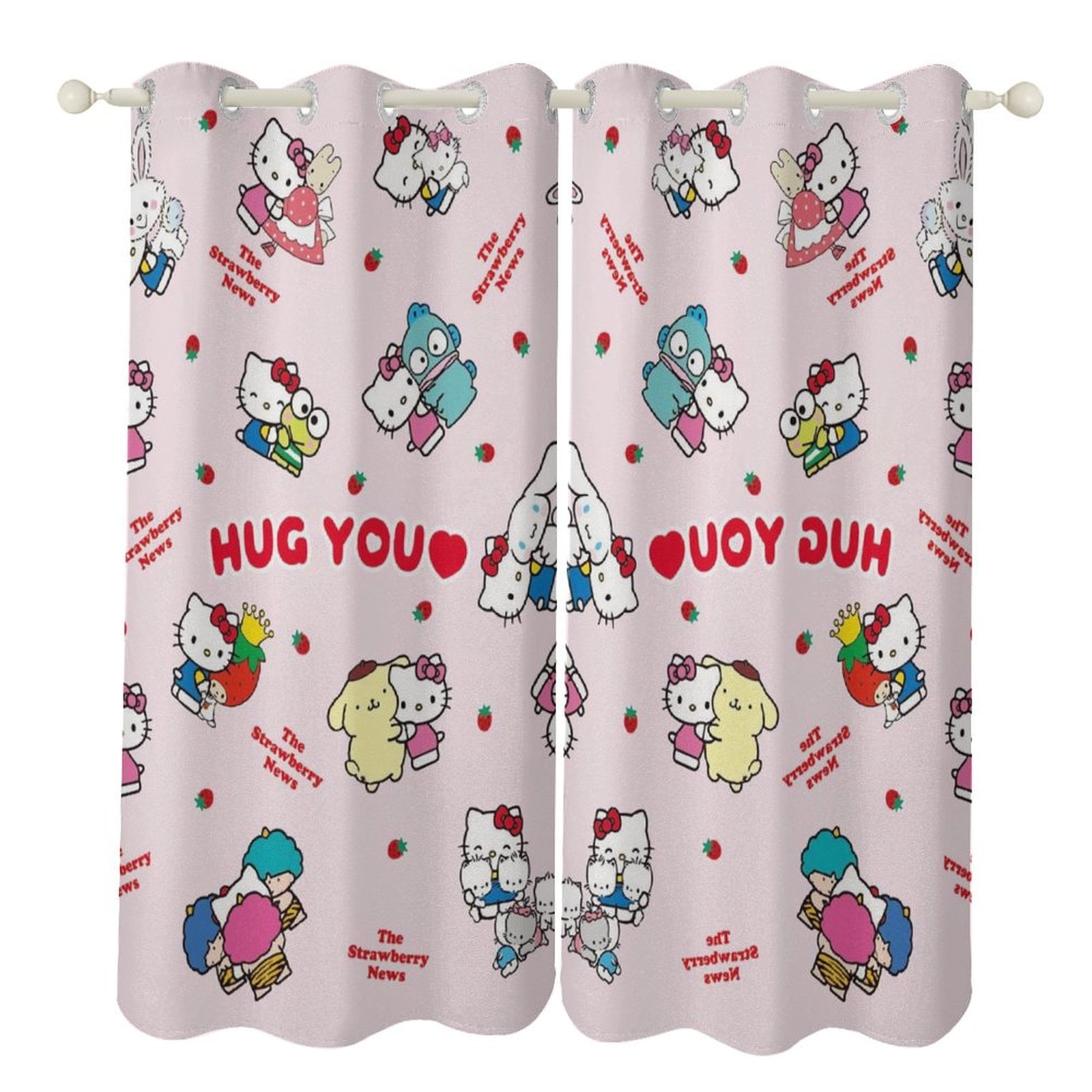 Hug Kuromi Melody Hello-Kitty Cinnamoroll Kids Blackout Curtains 52 X ...