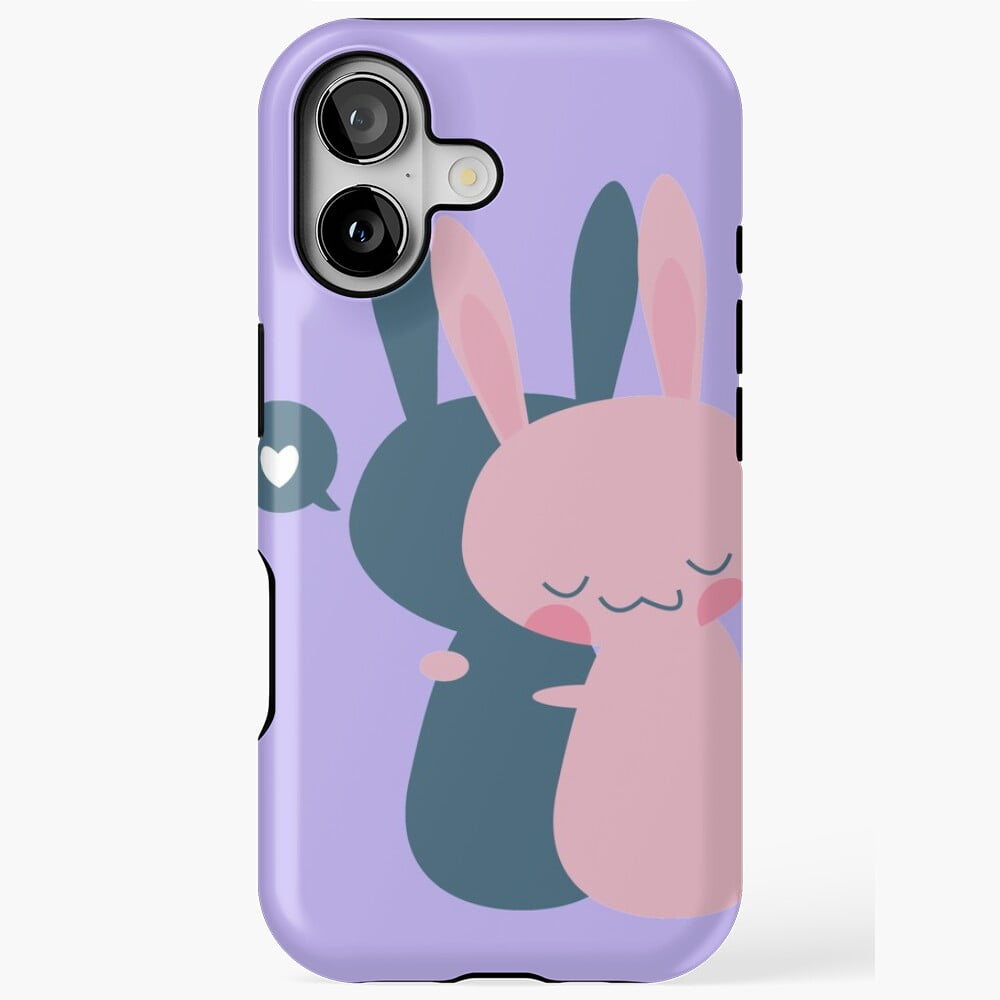 Hug Me Cute Bunny Rabbit Love Quote iPhone Case 17 16 15 14 13 12 11 ...