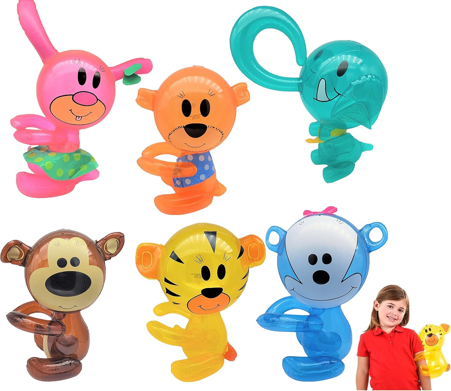 Hug Me Inflatable Safari Wild Zoo Animals. (12 Pack) Hugging Arms ...