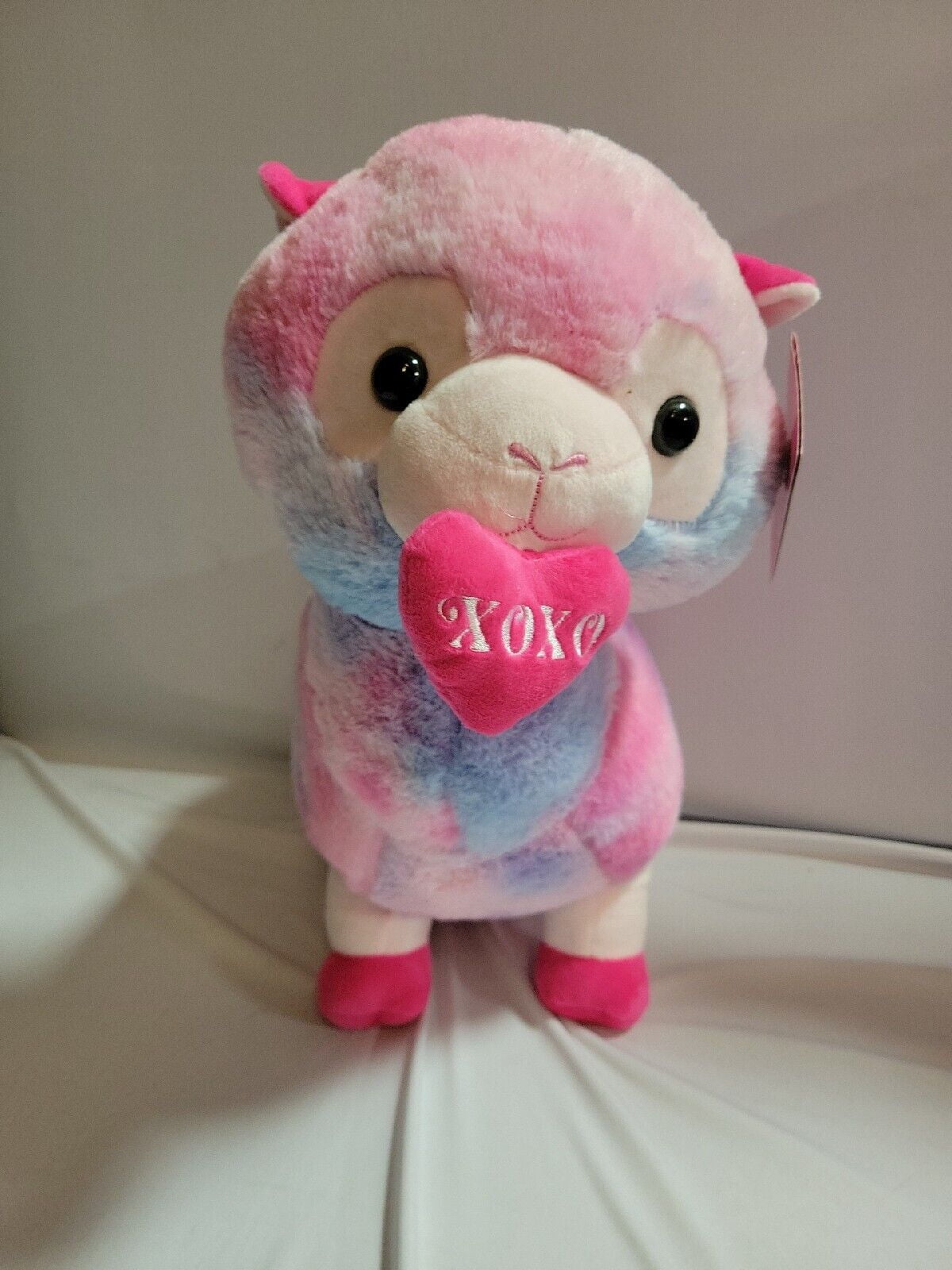 Hug Me Llama Alpaca Plush Stuffed Animal w/ Xoxo Heart Plush New w ...