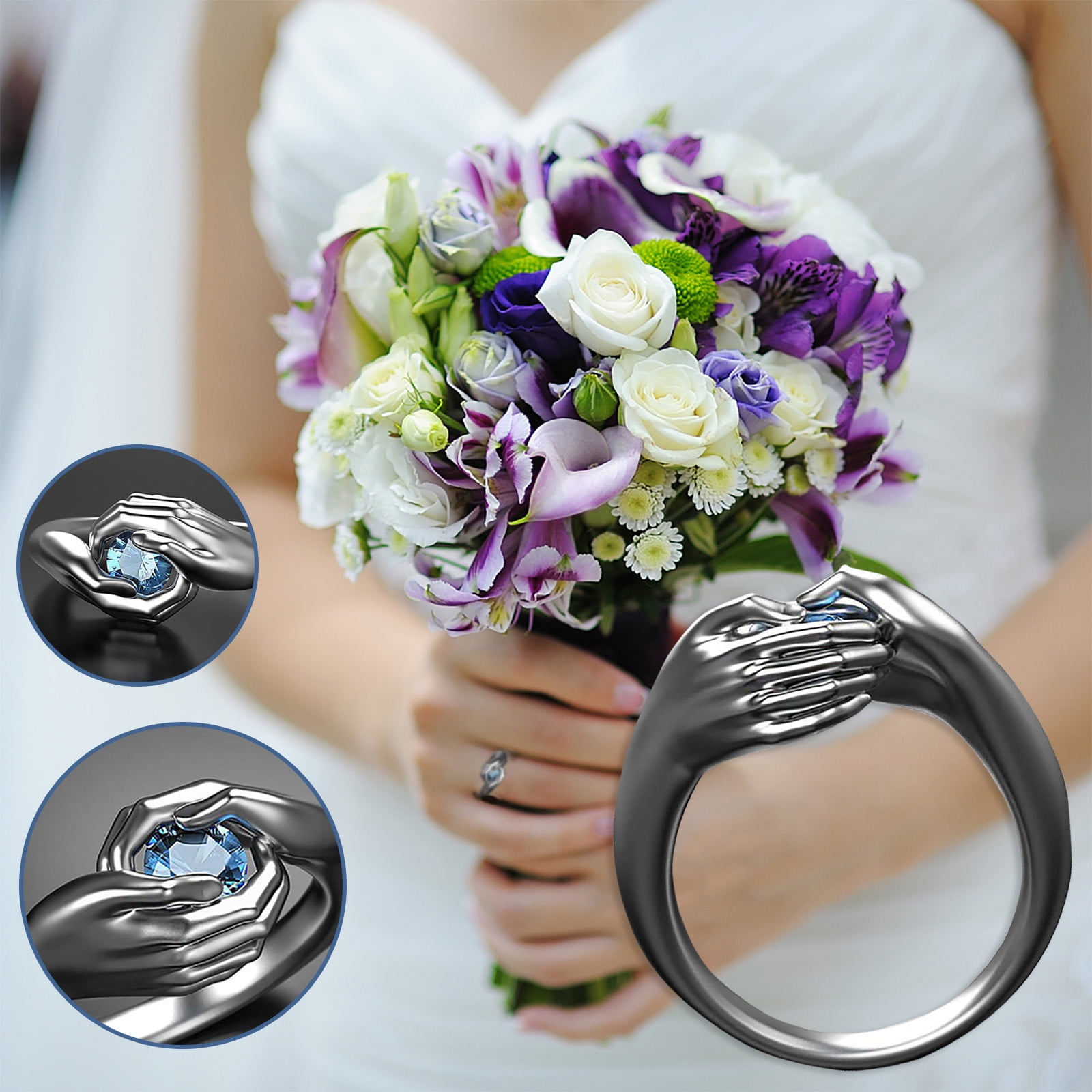 Hug Rings for Women Alloy, Women Fashion Ring, Wedding Rings Cute ...