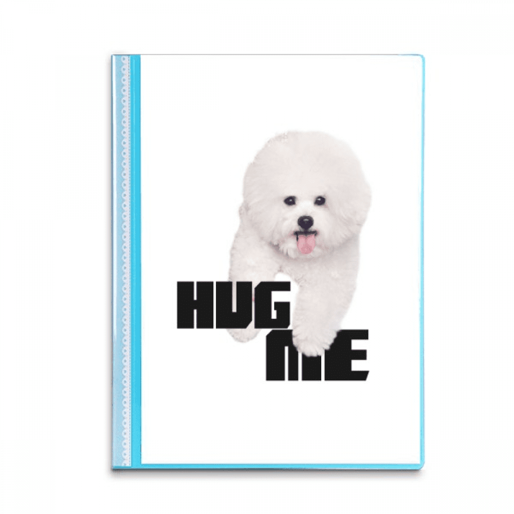 Hug White Dog Pet Care Art Deco Fashion Book Sheet Protectors Portfolio ...