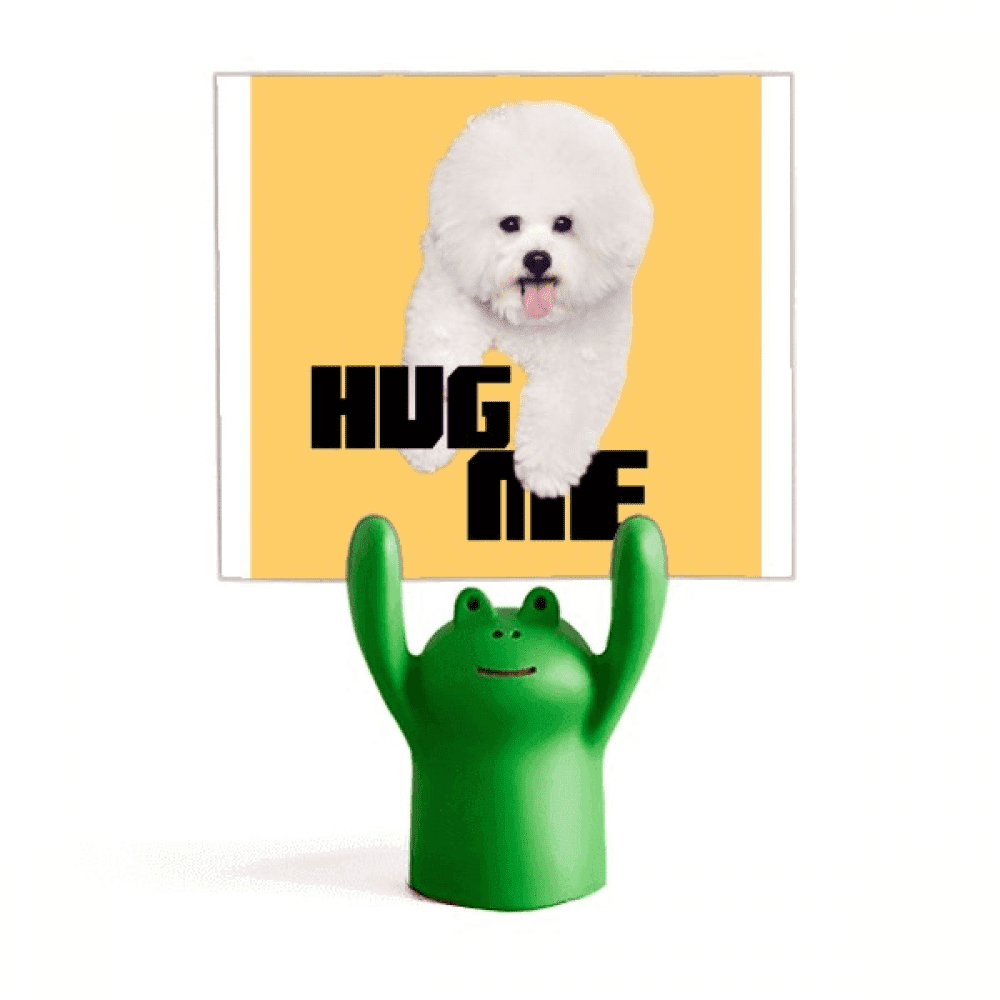 Hug White Dog Pet Care Art Deco Fashion Memo Holder Cartoon Animal Frog ...