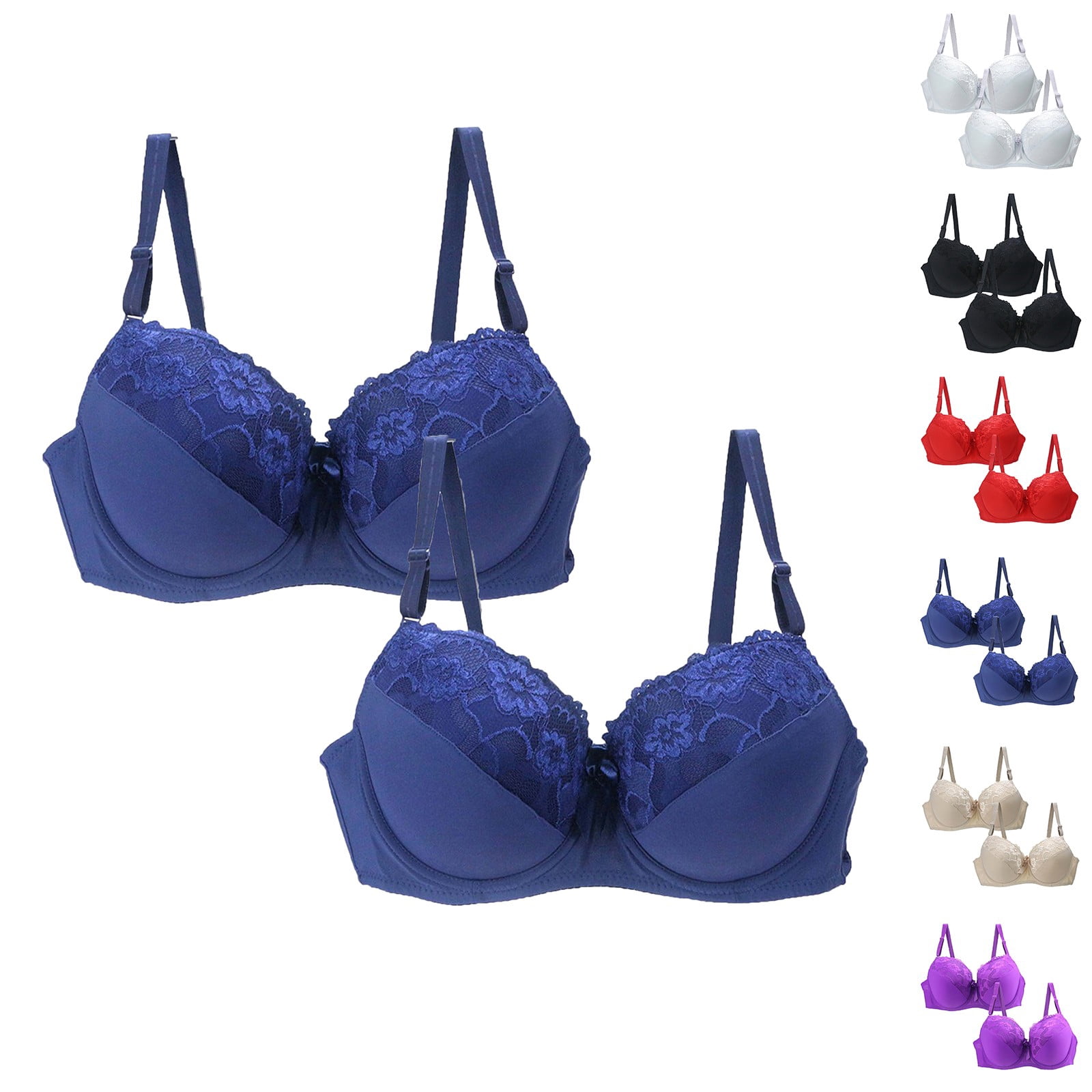 Hugcore Bras for Women Women’s Lace Bra - Sizes 34/75-44/100 (BCDE Cups ...