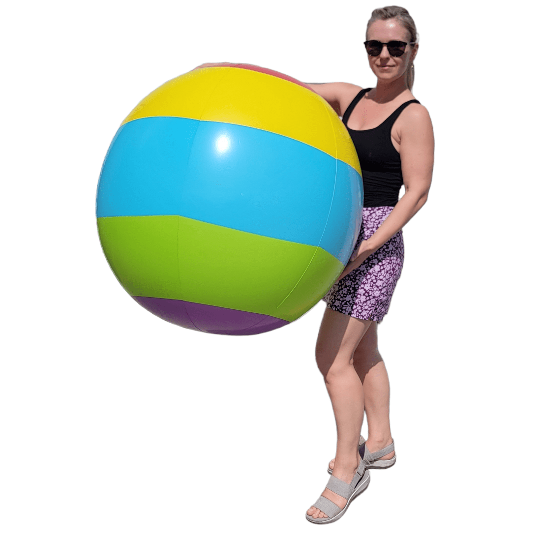 Huge 48" Colorful Beach Ball Inflate (Vinyl) Perfect for Events, Jumbo ...