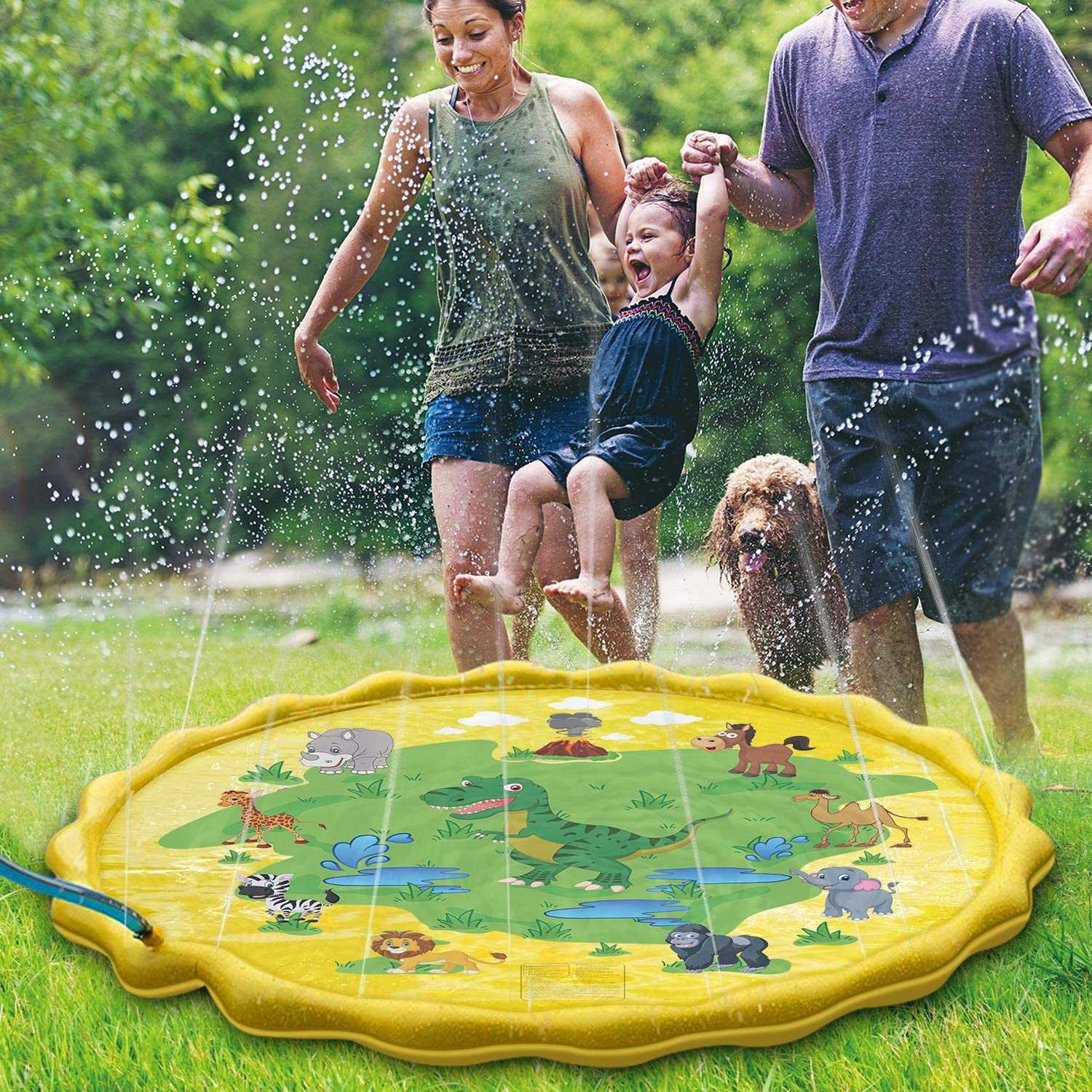 Huge 68″ Splash Water Play Mat for Little Kids & Toddlers, Water ...