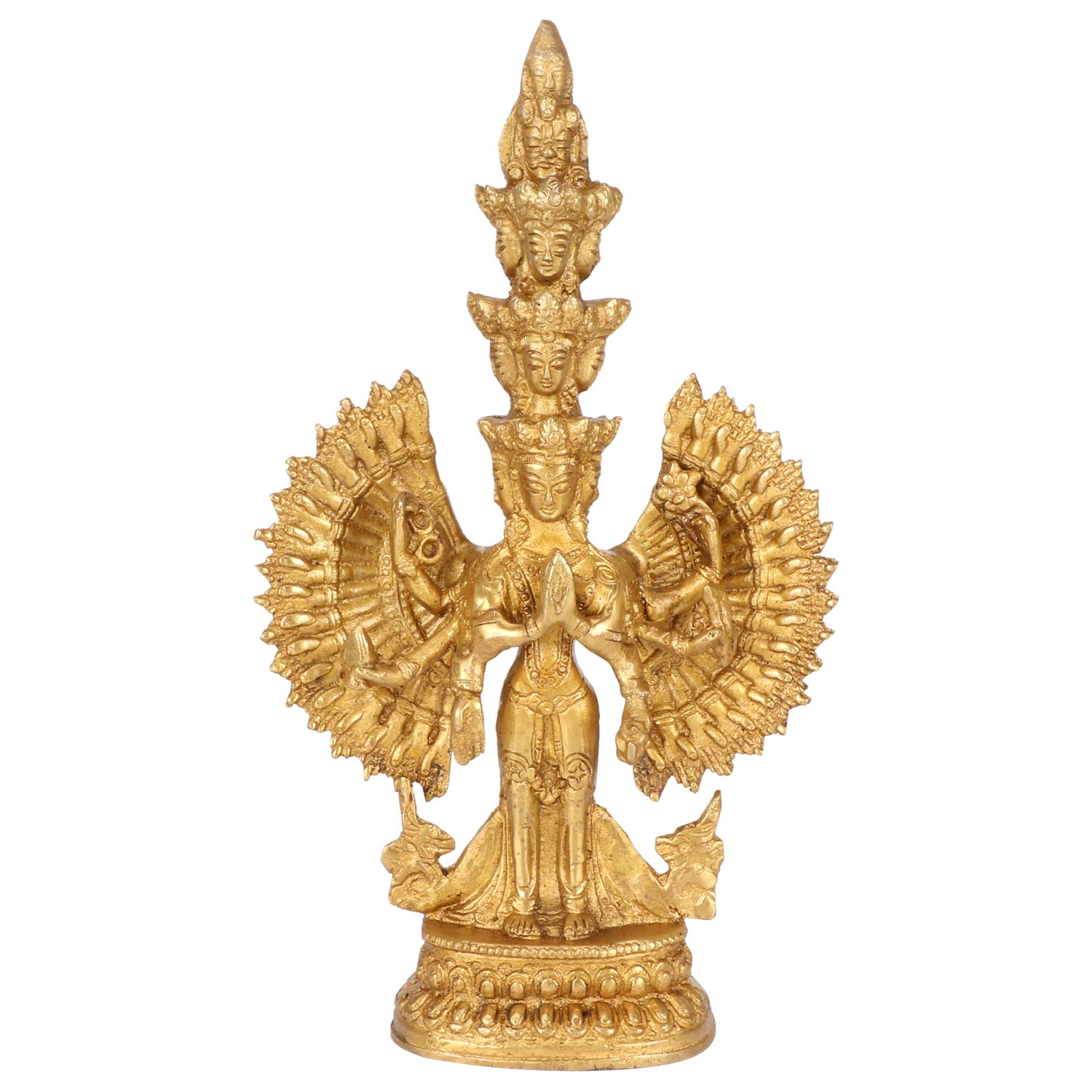 Huge Basket - Brass Buddha Idol | Tibetan Murti | Eleven Headed ...