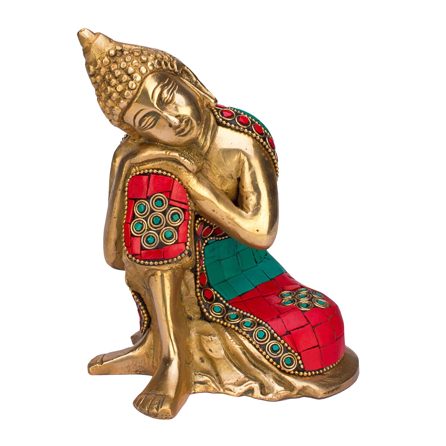 Huge Basket - Brass Buddha Sitting In Blessing Posture Statue, 6 x 5 x ...