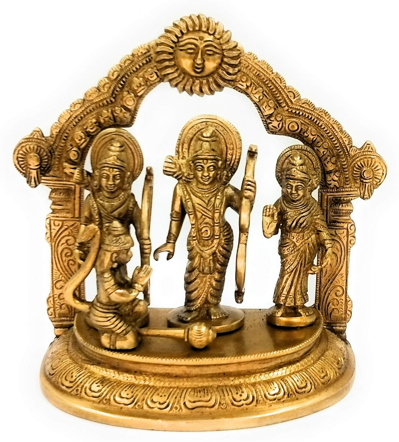 Huge Basket - Brass Ram Darbar Murti for Home Decor Bhagwan Ram Darbar ...