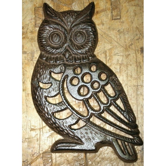 Huge Cast Iron Antique Style OWL Stepping Stone Garden Step Pond Pool ...