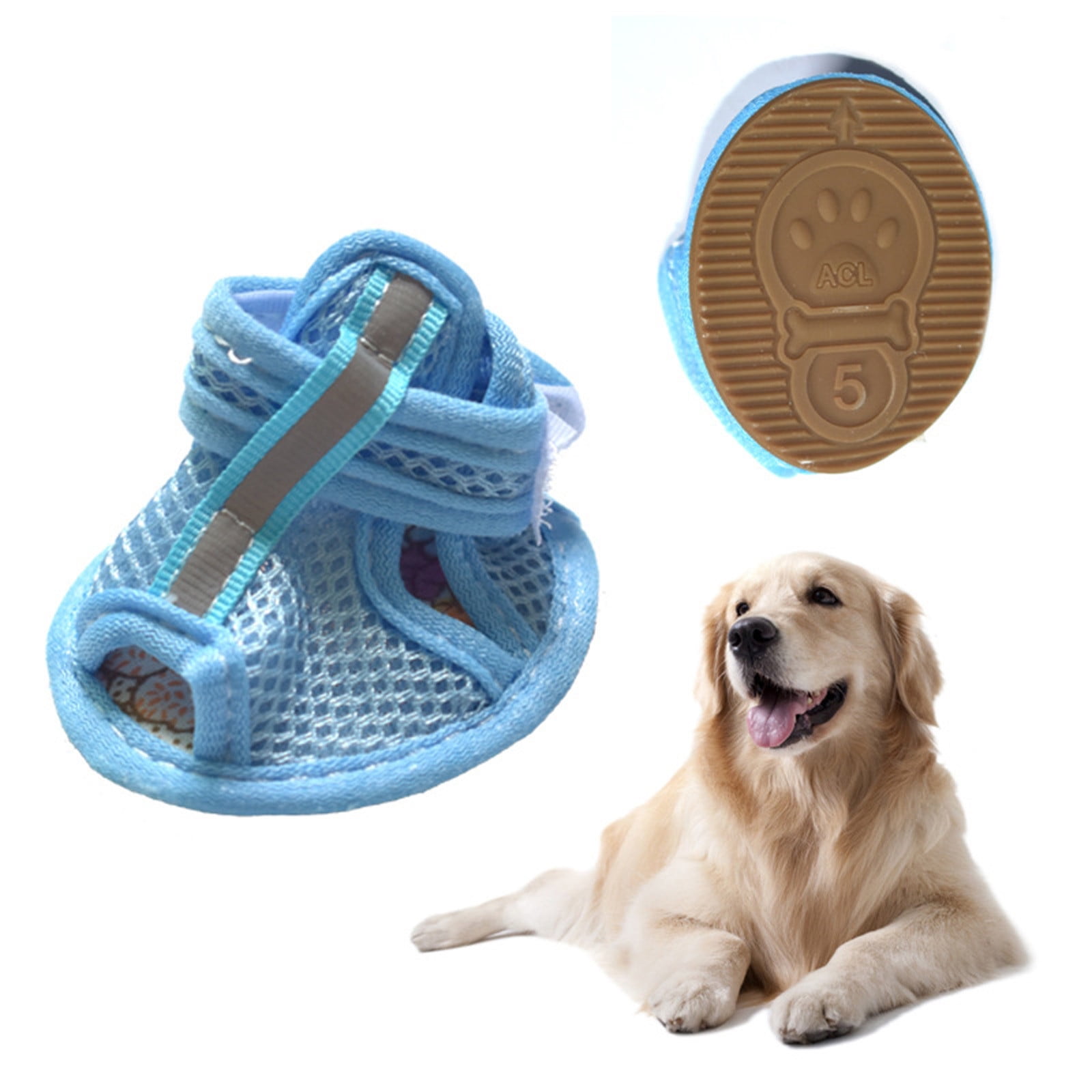 Huge Discounts, Breathable Pet Dog Shoes 4PCS Set, Anti-Slip Mesh Boots ...