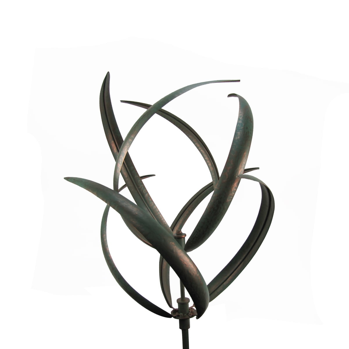 Huge Double Blade Kinetic Wind Spinner Rustic Metal Garden Art Yard ...