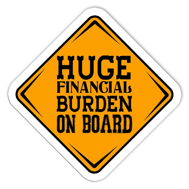 Huge Financial Burden On Board Sticker Baby On Board Decal Phone Decal ...
