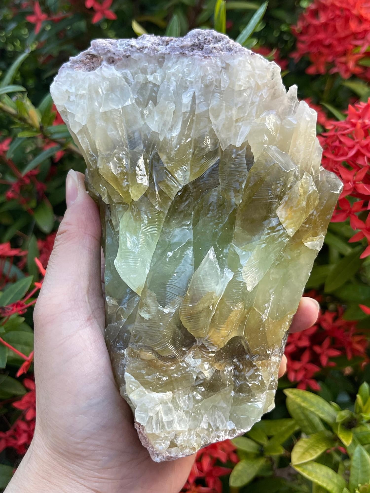 Huge Green Calcite Rough Natural Stones, Raw Calcite Green Crystals (4 ...